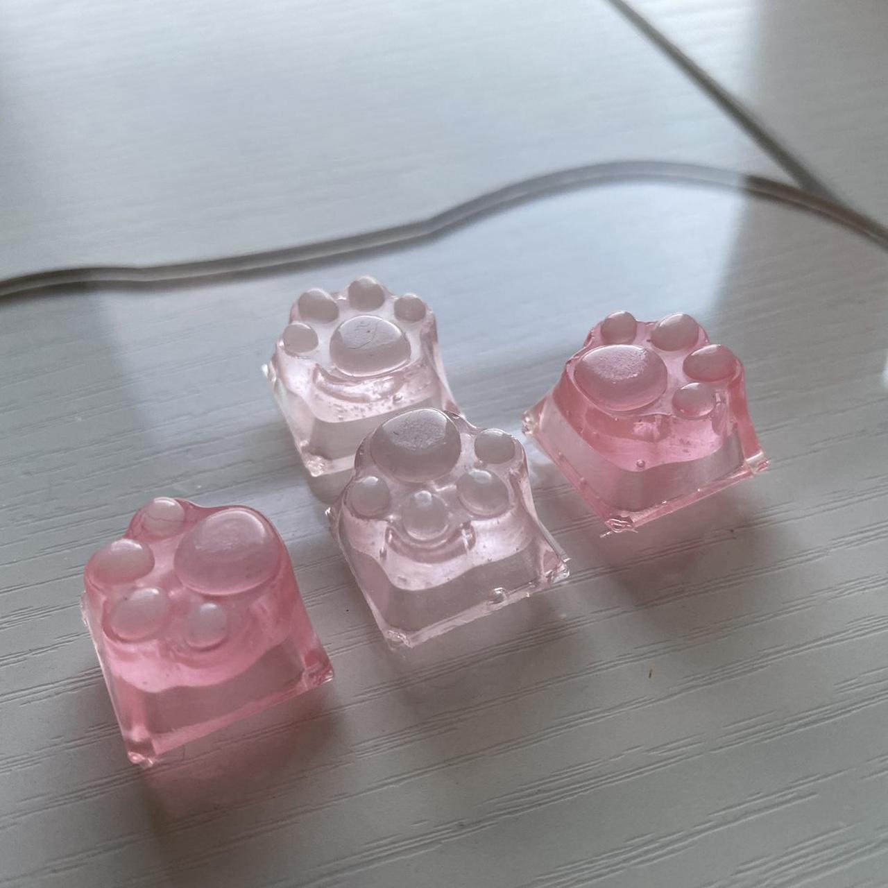 Pastel Pink Clear Keycaps Absolutely adorable these... - Depop