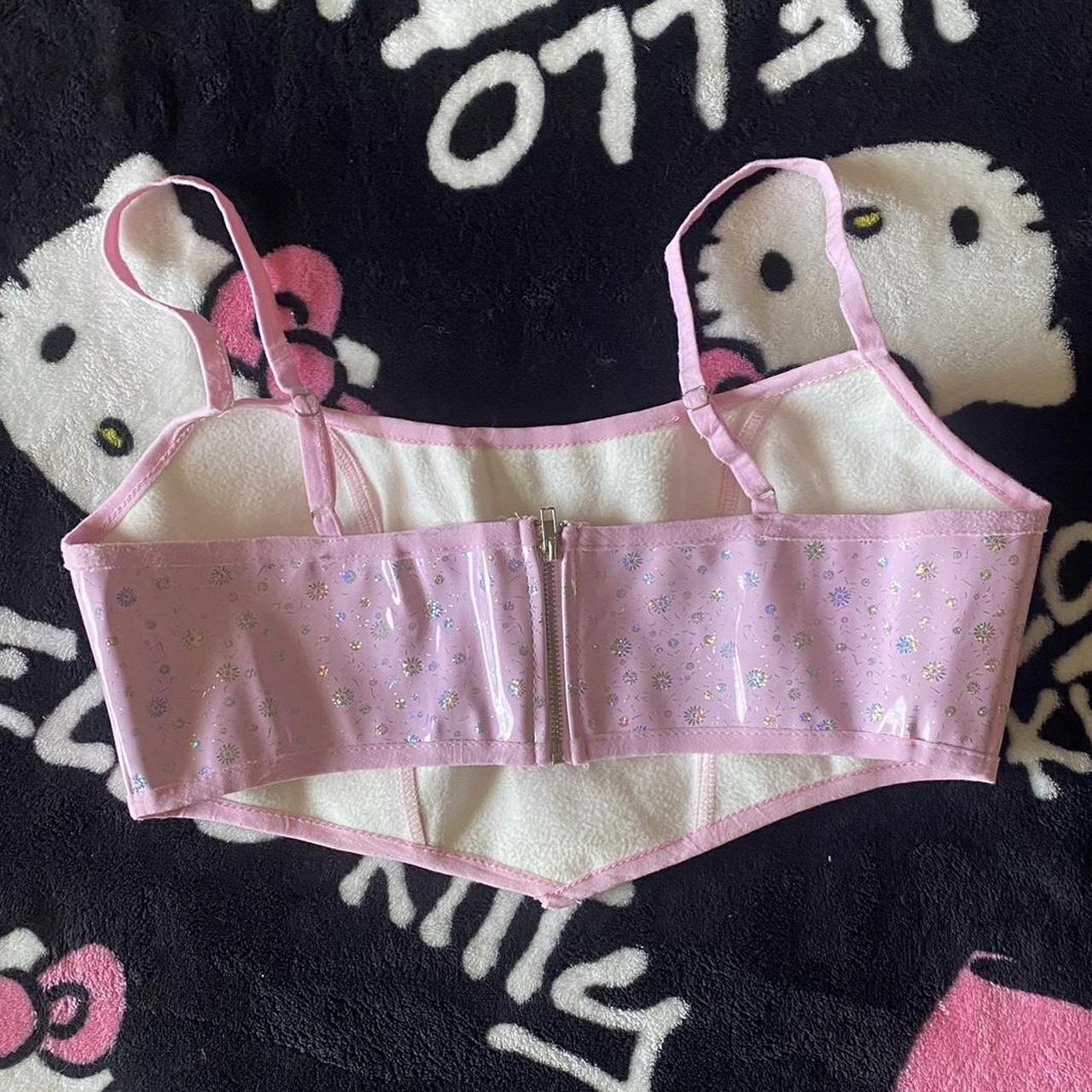 Oopsy Daisy Sparkly Corset Top - Baby Pink Excellent... - Depop