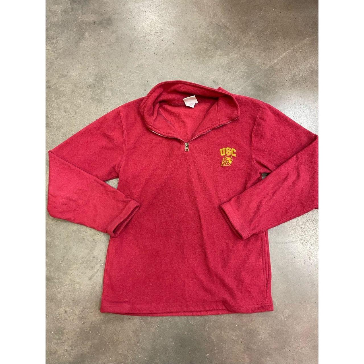 USC Trojans Full Zip Fleece NCAA Red Men’s Size S... - Depop