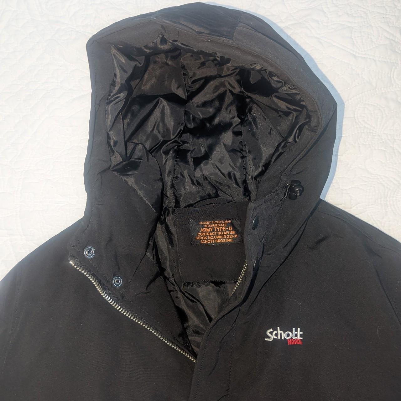 Mens Black Schott coat /jacket Size M Worn a couple... - Depop