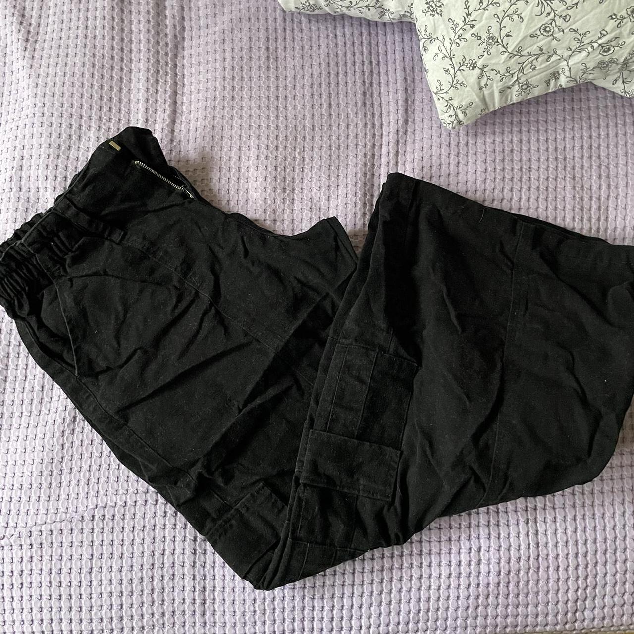 Motel Rocks cargo trouser in black Size L Low... - Depop