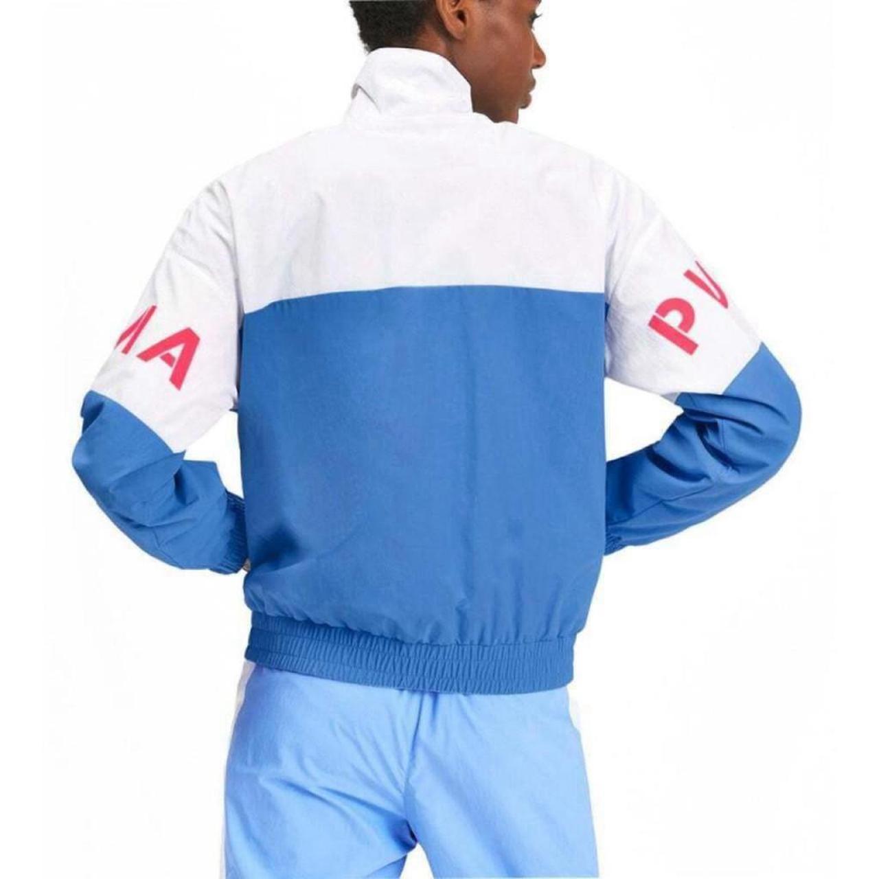 Puma Xtg Women's Track Jacket White Blue Size... - Depop