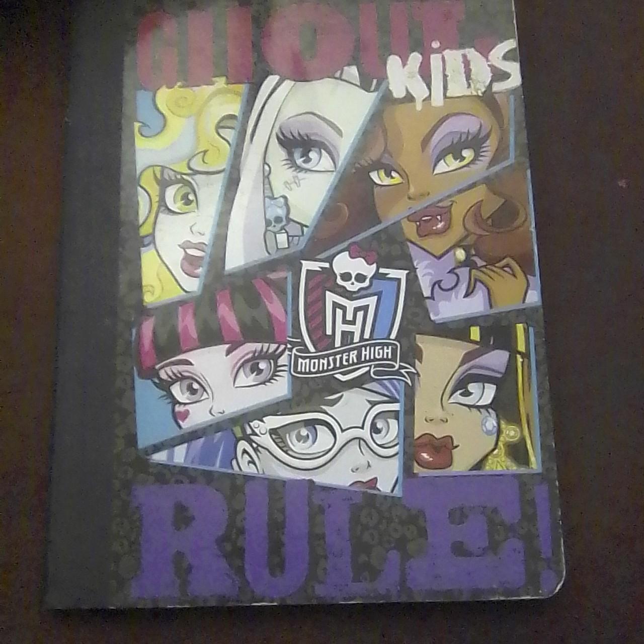 Monster High notebook Has some creases and a stain... - Depop