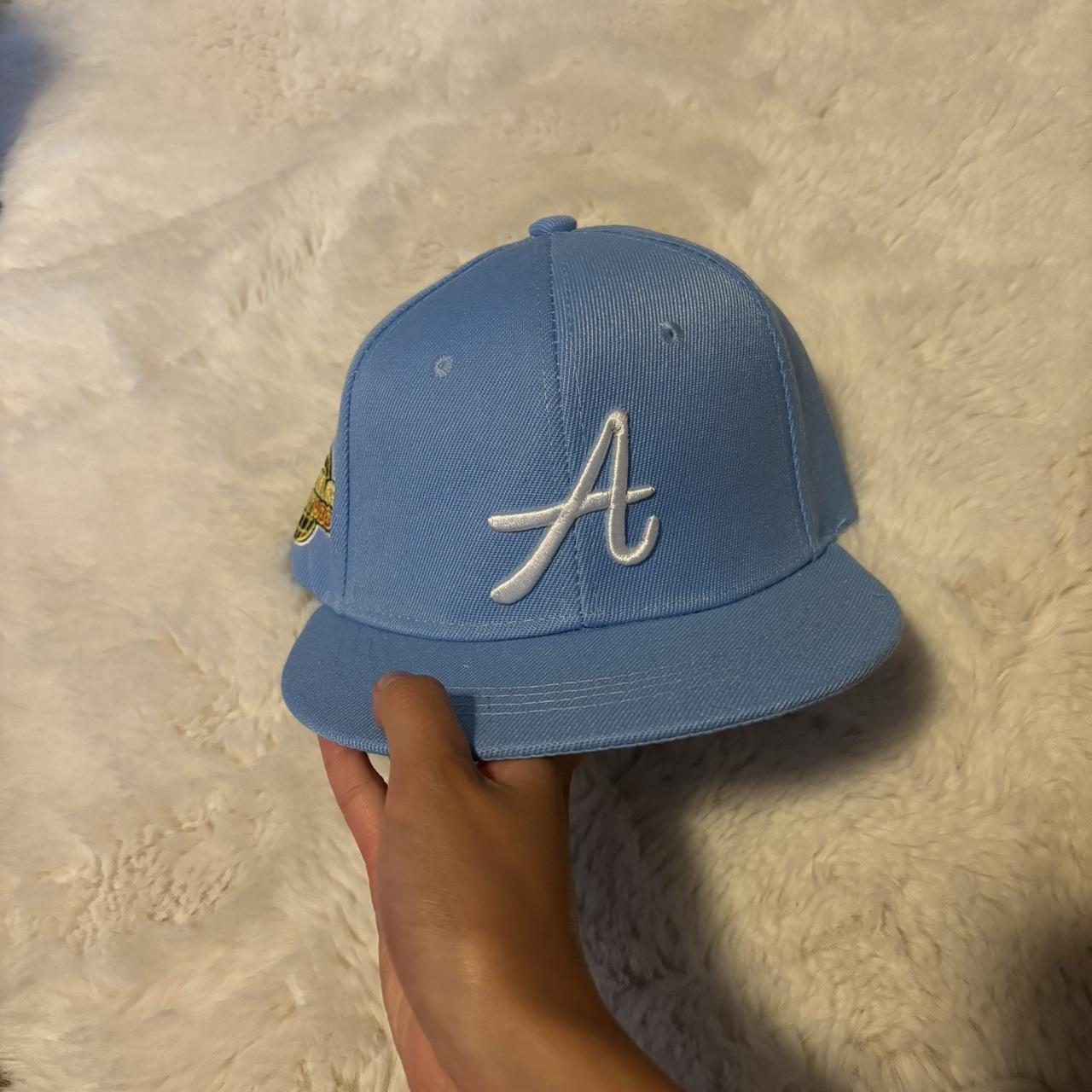 atlanta braves snapped back slim hat brand new -... - Depop