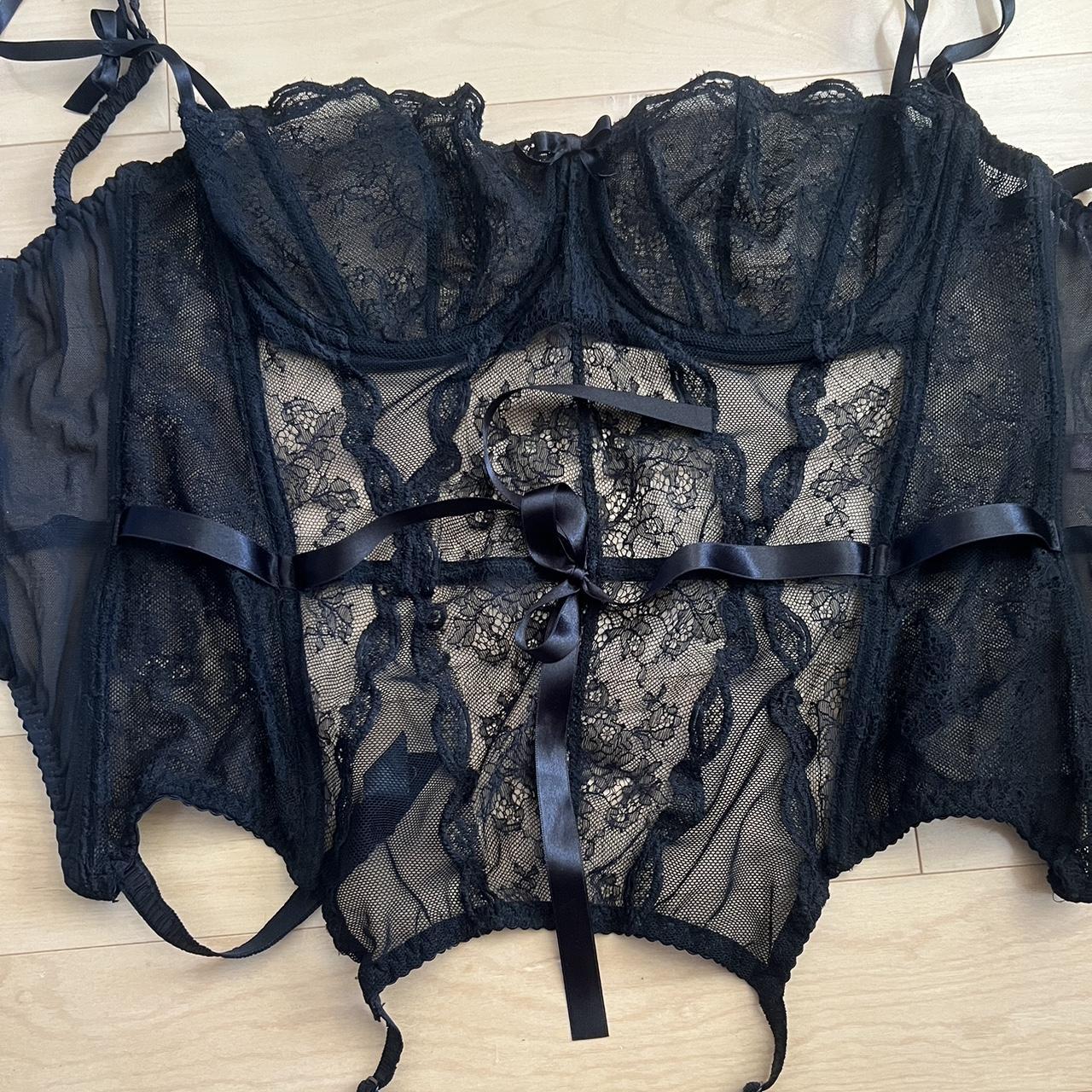 Vintage Agent Provocateur Love Basque in 32E Black... - Depop