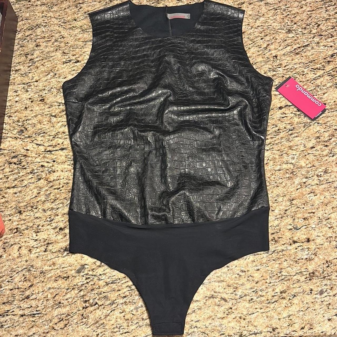 NWT Commando Faux Leather Animal Signature Bodysuit... - Depop