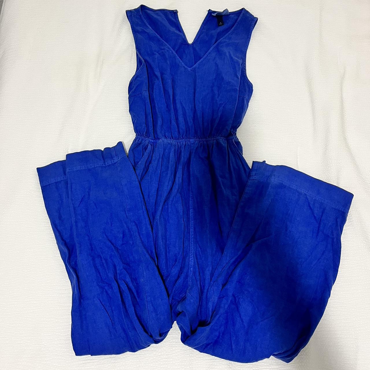 blue universal thread romper —no flaws - Depop