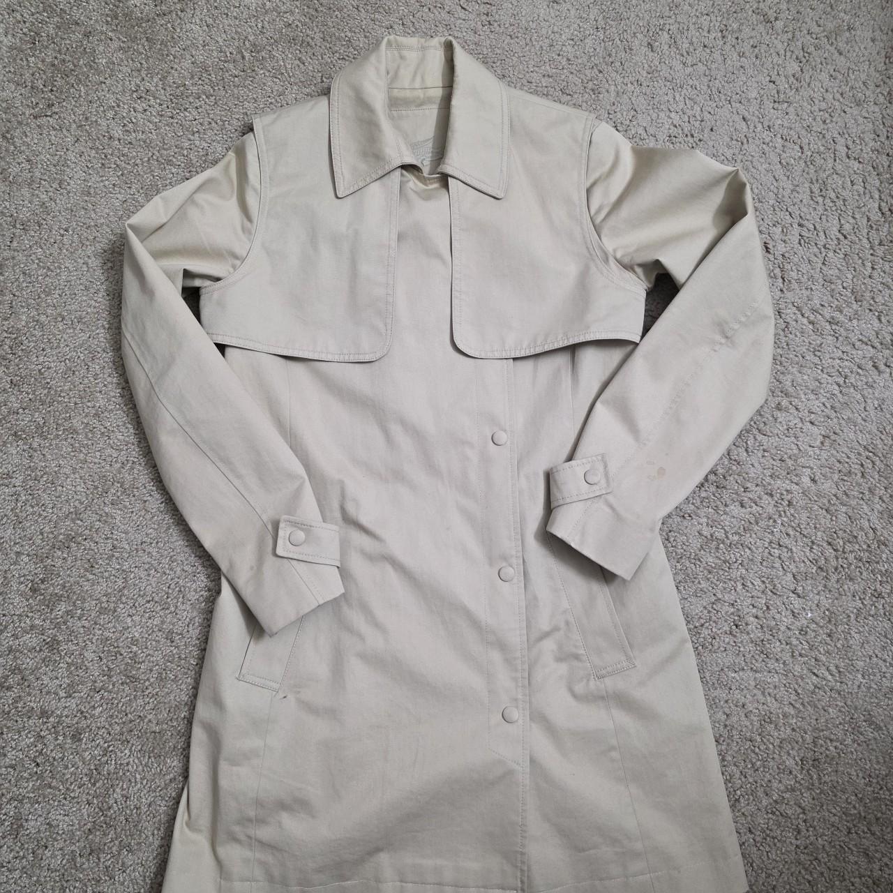womans lacoste trench coat push bottom size 38 got... | Depop