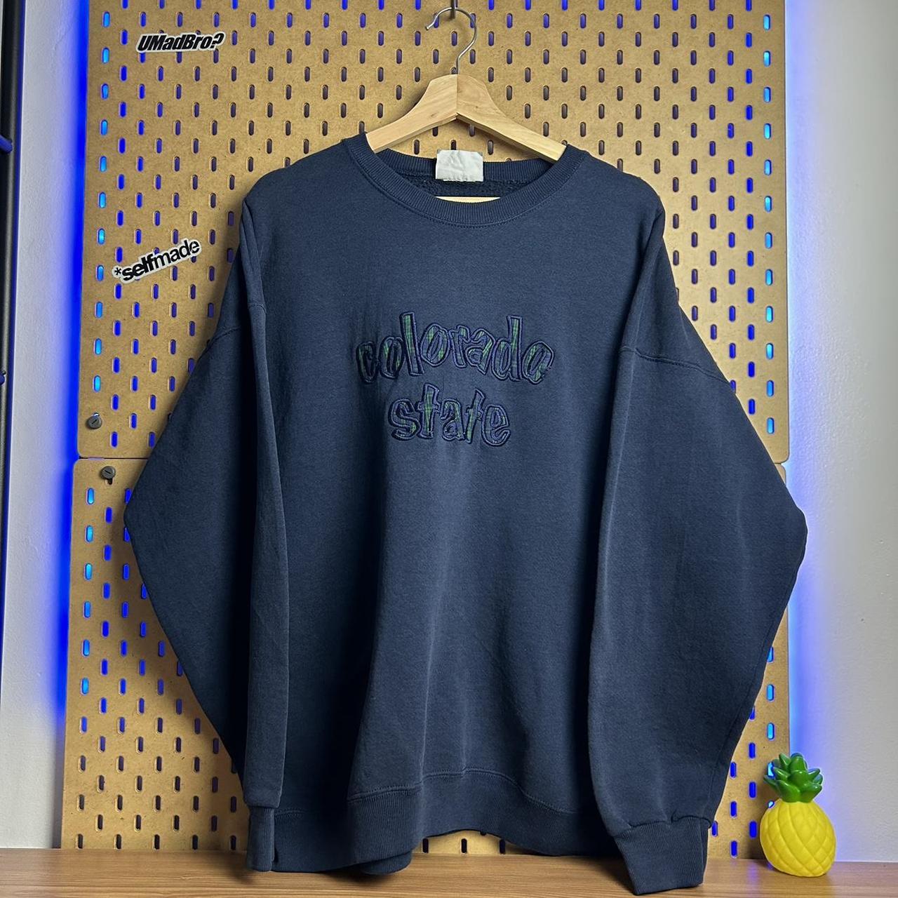 VINTAGE NAVU BLUR COLORADO STATE SWEATSHIRT SIZE... - Depop