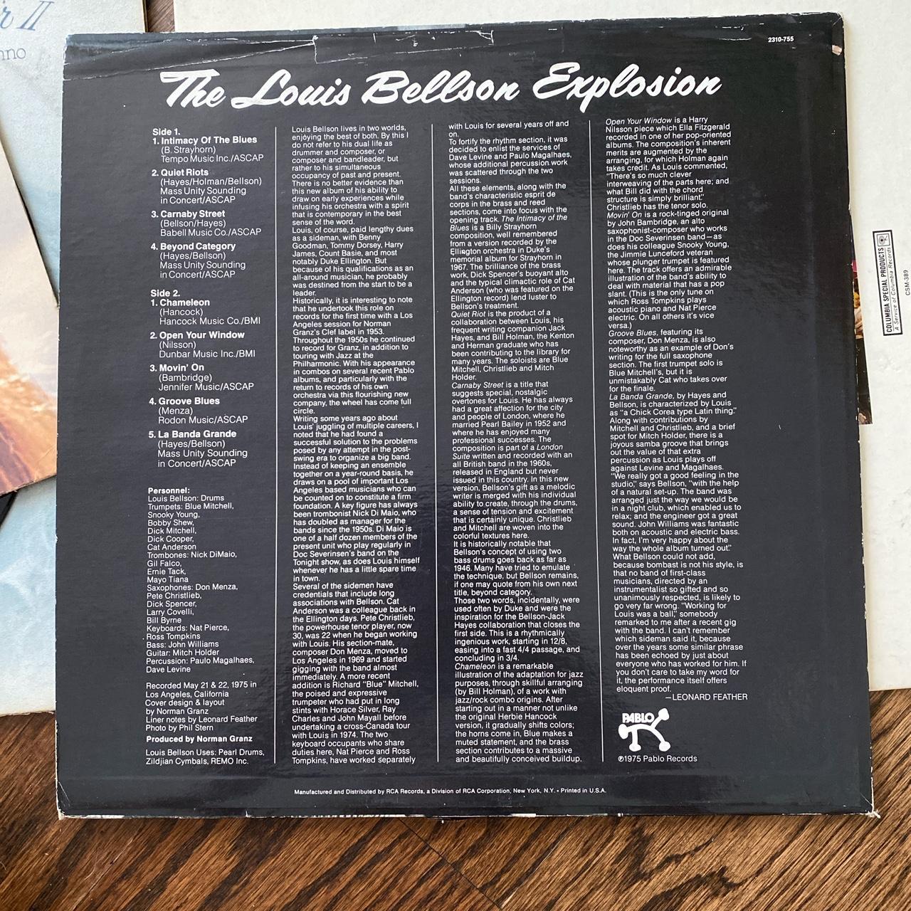The Louis Bellson Explosion Record - Depop