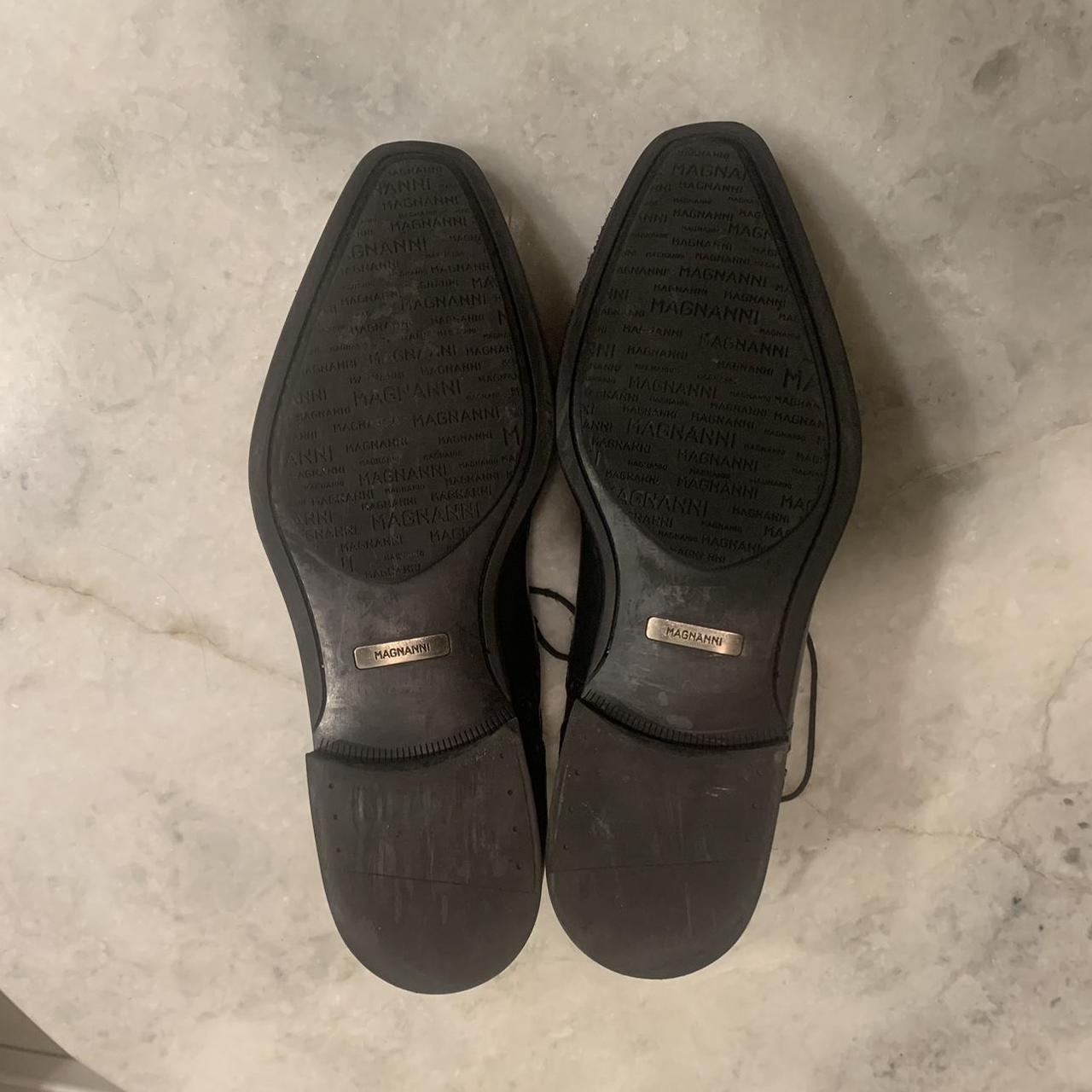 Magnanni black modern wingtips with Rubber sole No... - Depop