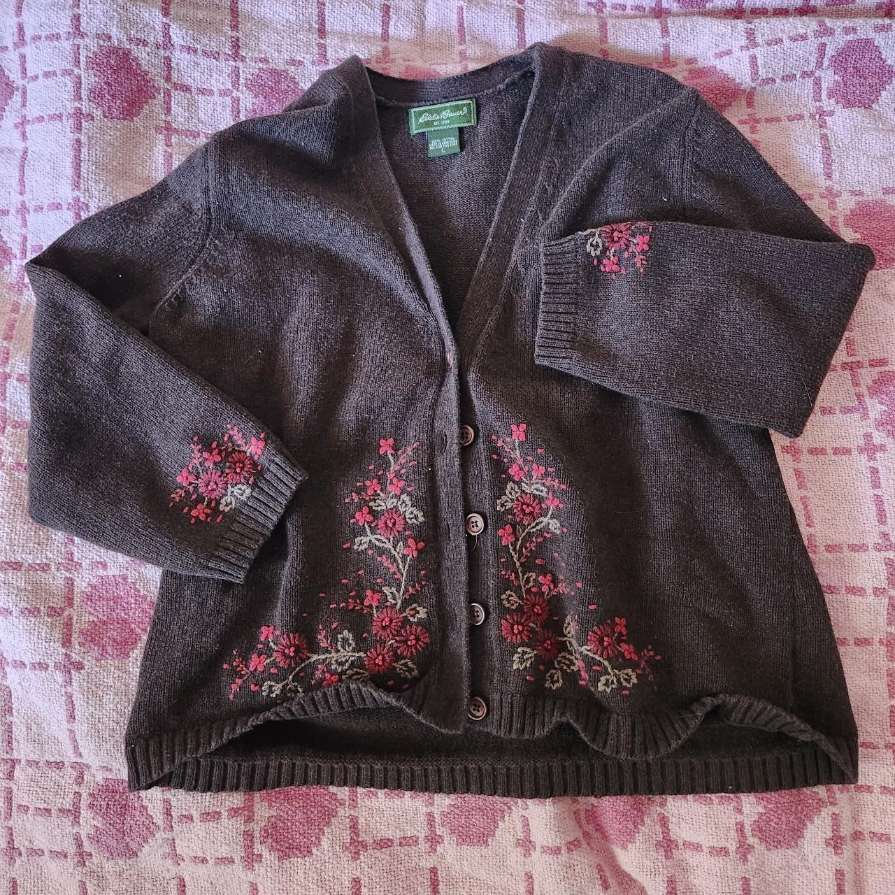 Eddie Bauer Women's Brown and Burgundy | Depop