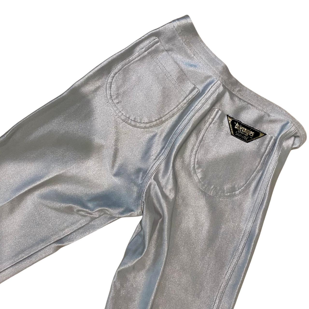 Vintage 1970s Bojangles Silver Disco Pants. They are... - Depop