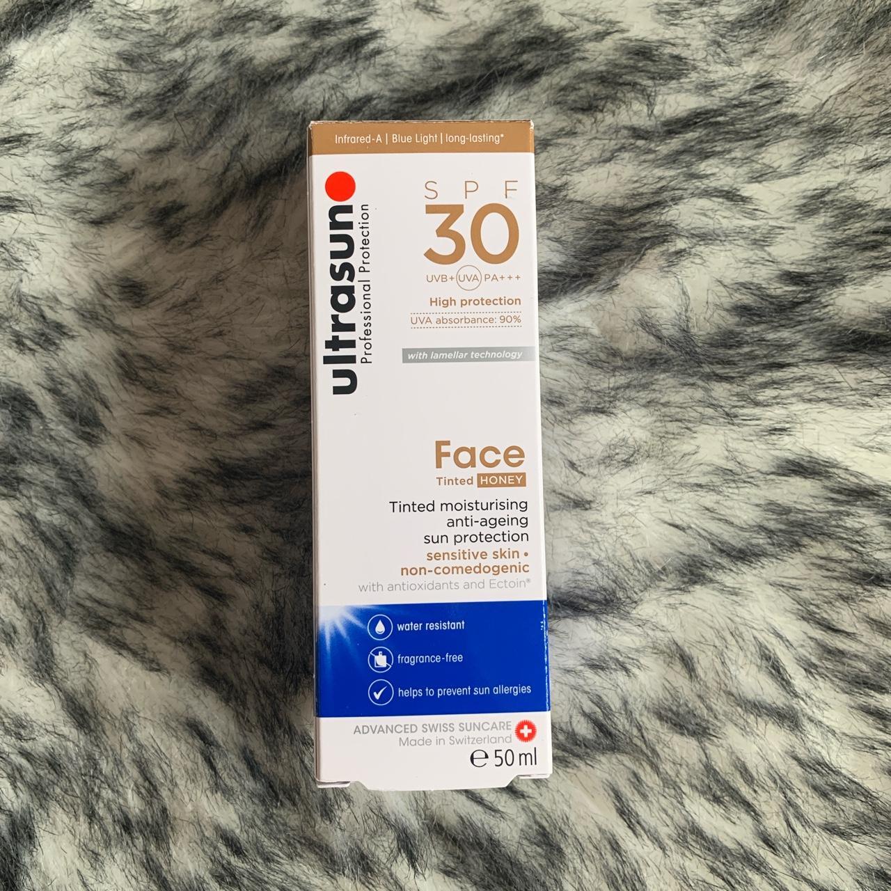 ultra sun spf, tinted spf, tinted sunscreen, face... - Depop