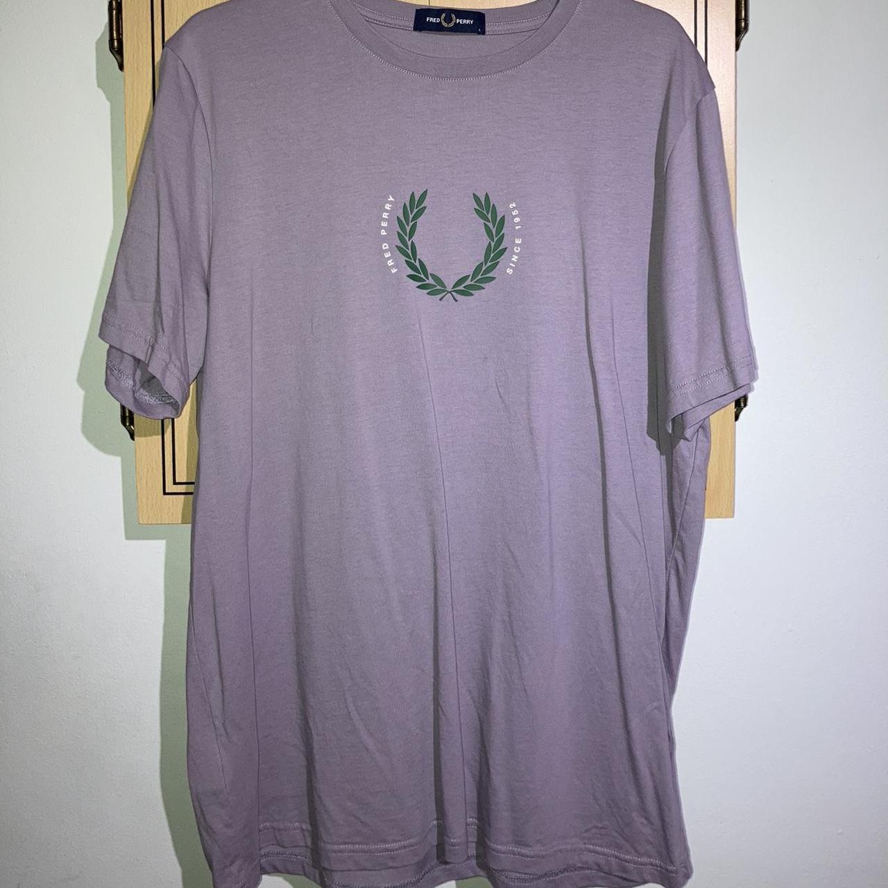 Large Light purple Fred Perry tshirt. Been work a... - Depop