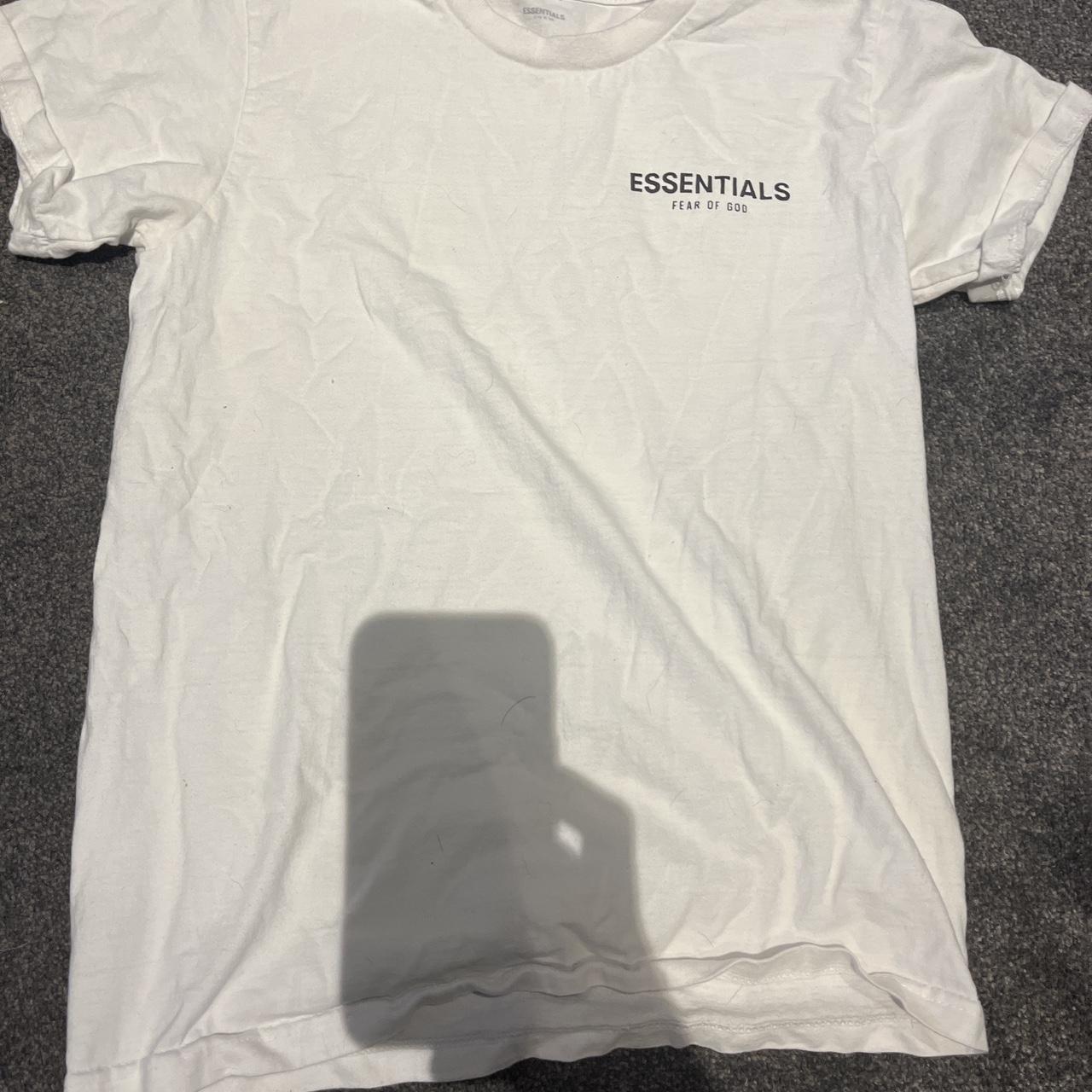 Essentials White T-Shirt Men’s Used once essentials... - Depop