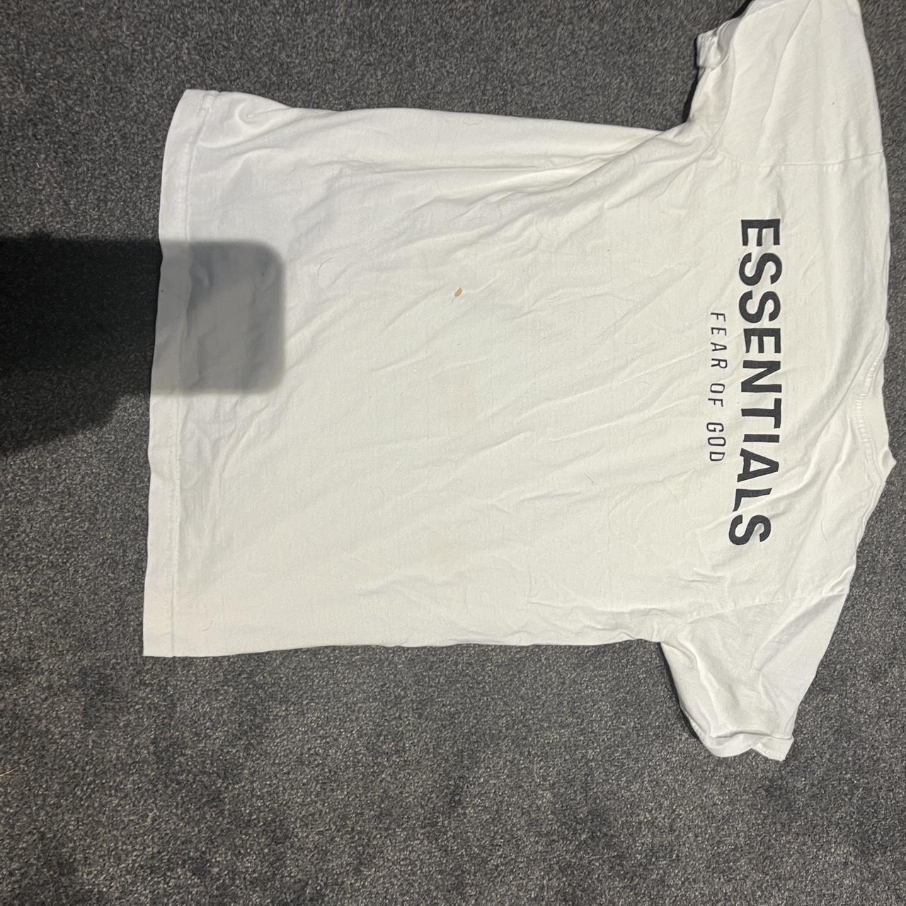 Essentials White T-Shirt Men’s Used once essentials... - Depop