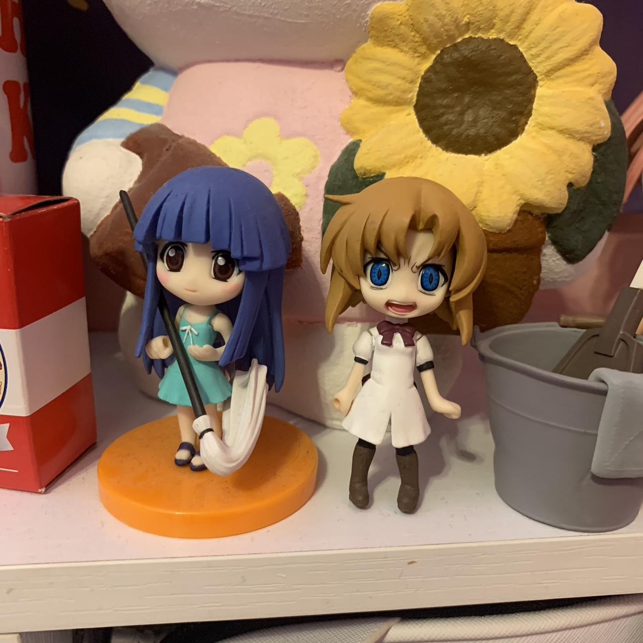 Higurashi rena and rika small figure Rika missing... - Depop