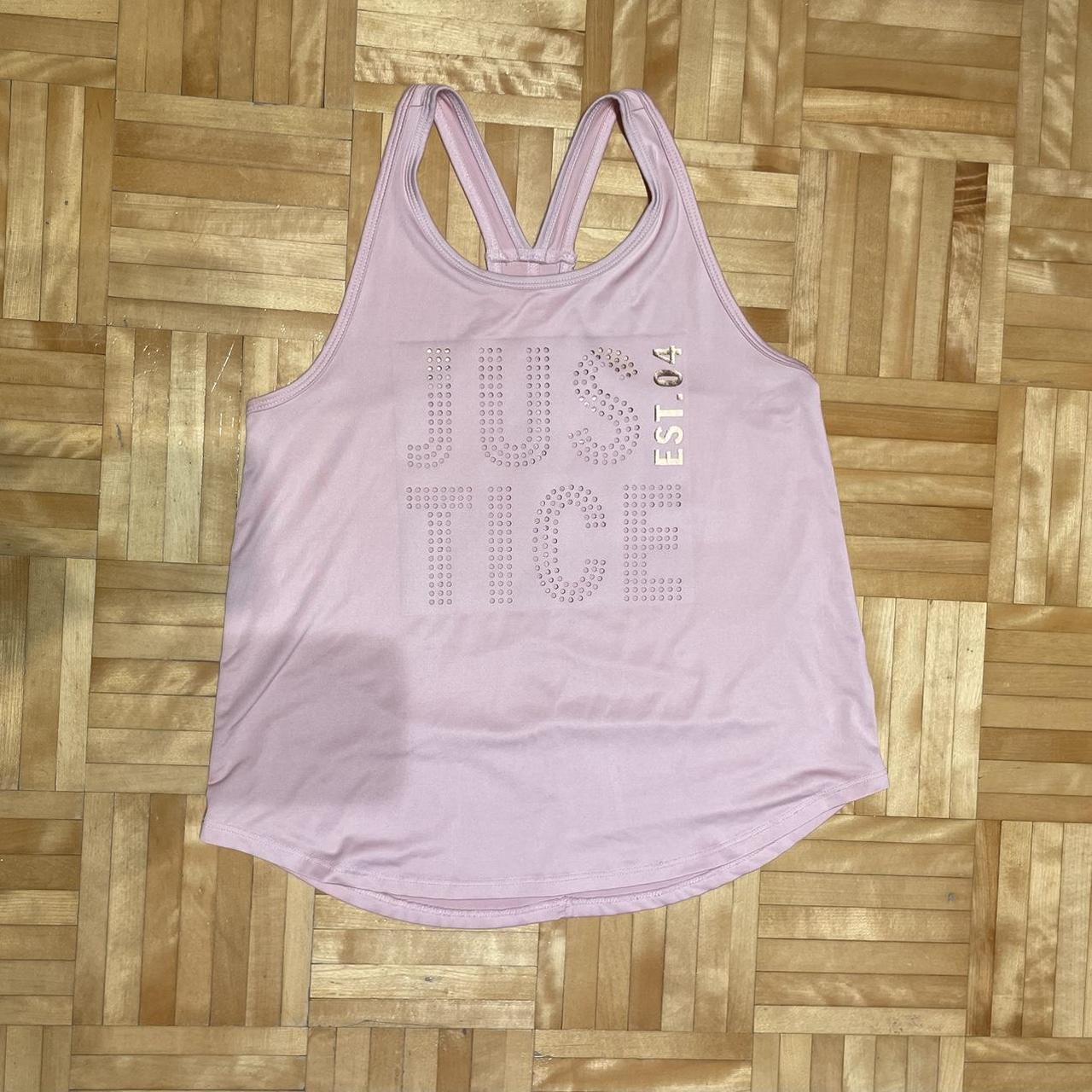 Pink Justice tank top #gymwear - Depop
