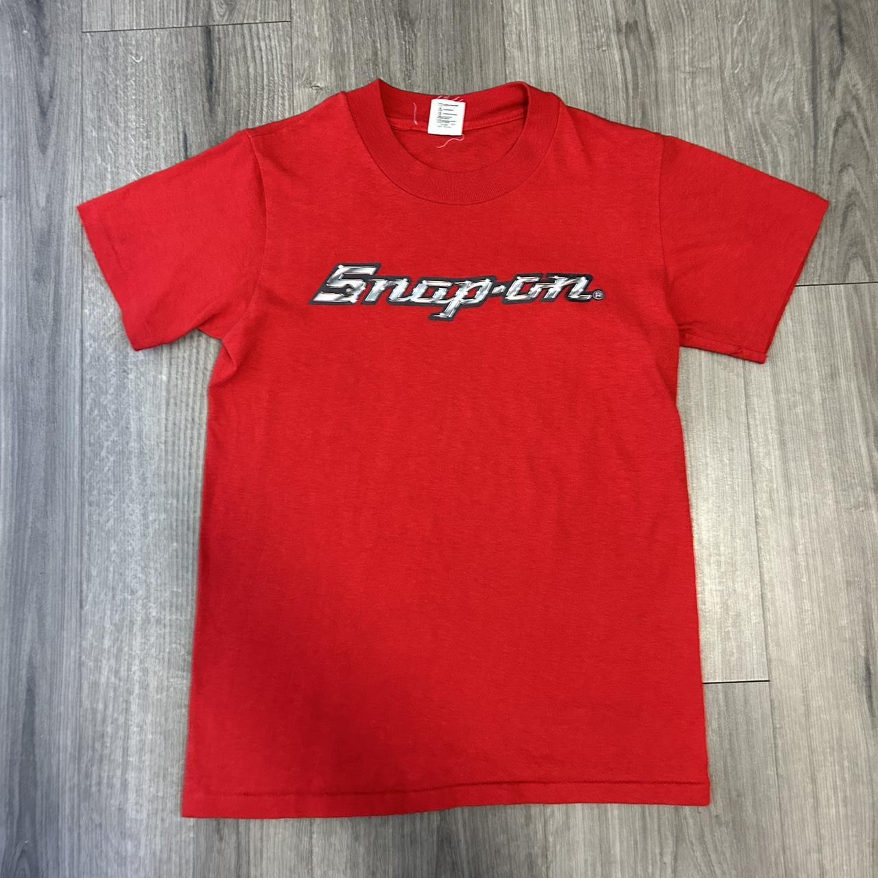 Snap on shirt labeled as a Small #snapon #vintage - Depop