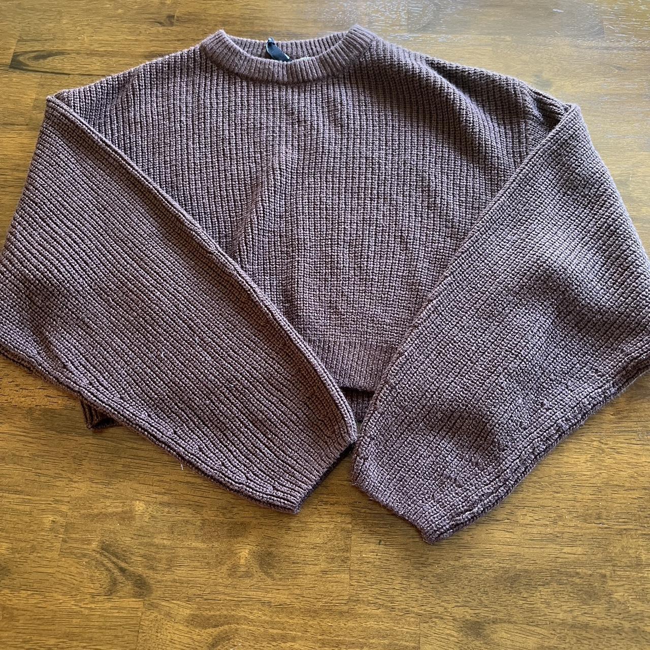 Divided - Brown Cropped Sweater Size XS Lightly... - Depop