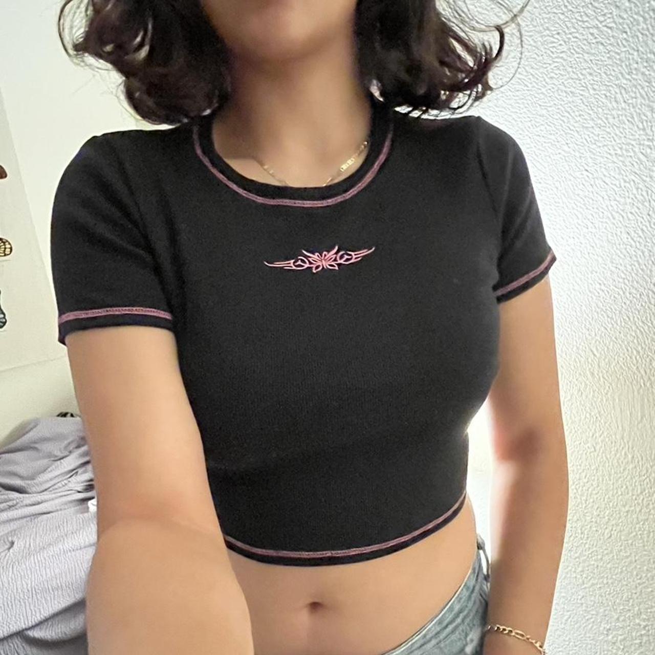 cute y2k crop-top 🖤 homegirl society brand 🩷 cute... - Depop