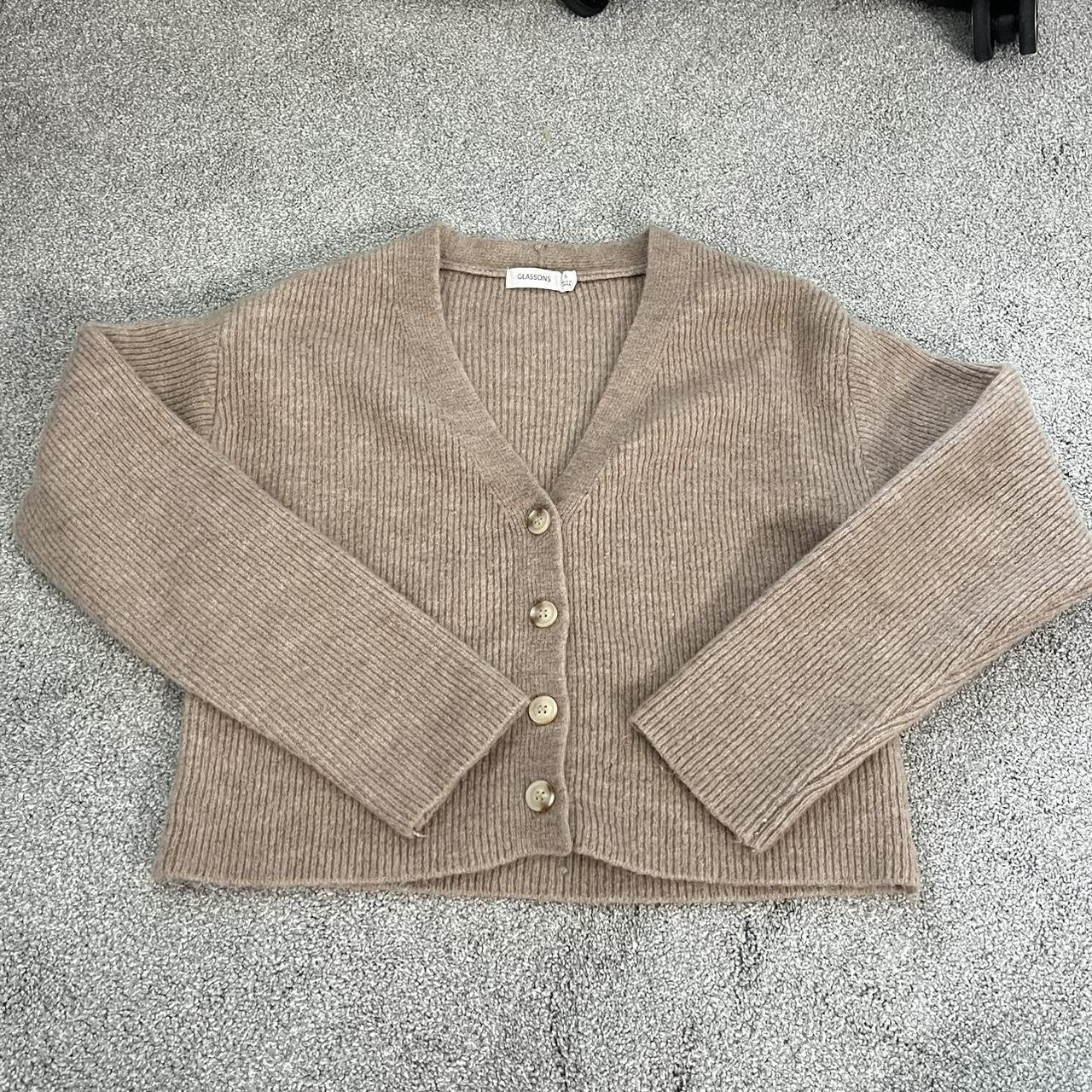 Glassons Tan Cardigan Sweater S - Depop