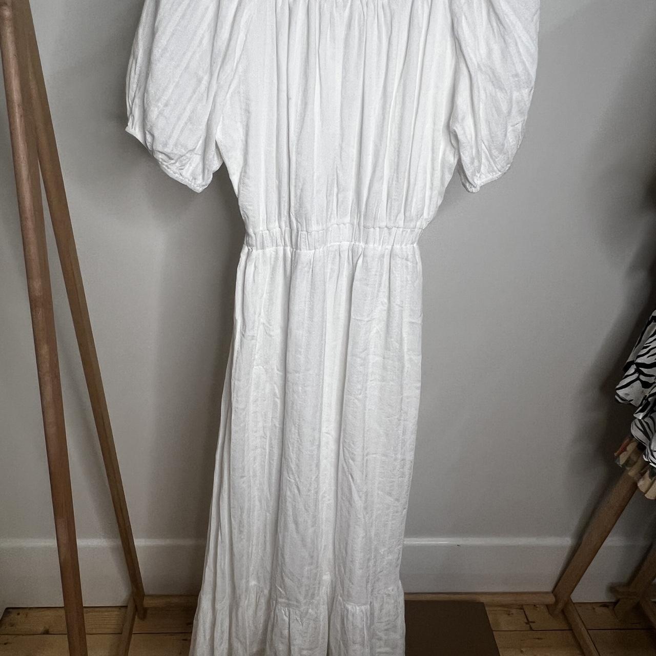 Sabo cut out maxi dress white size small $60 In... - Depop