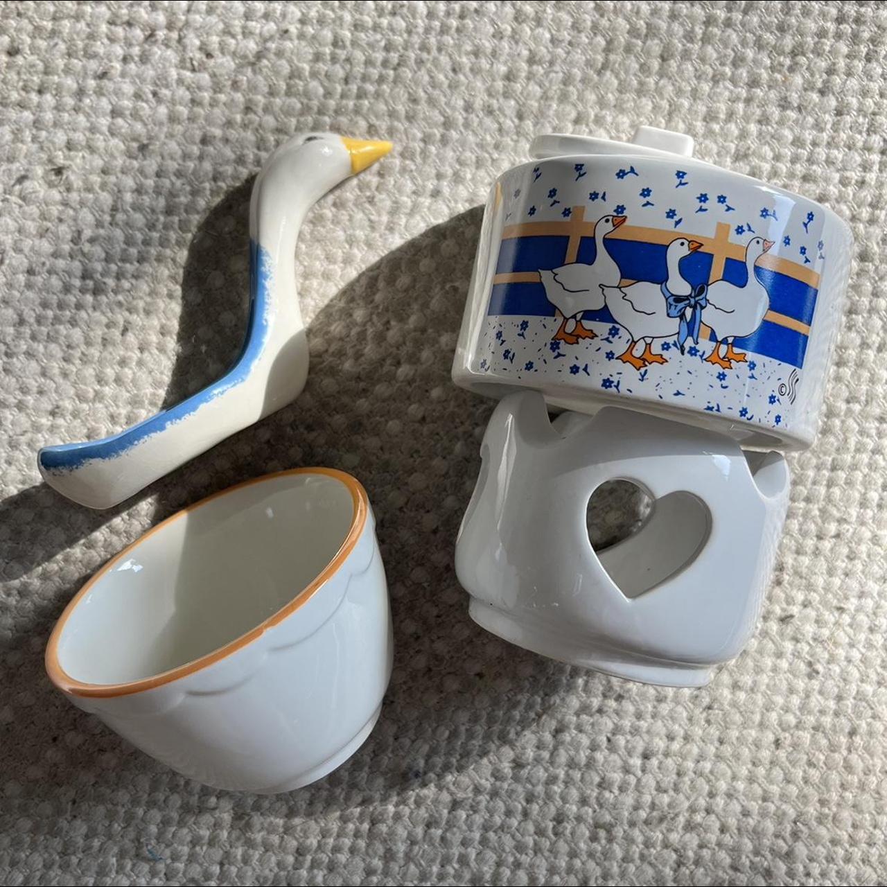 3 item bundle: goose spoon, small scalloped cup,... - Depop