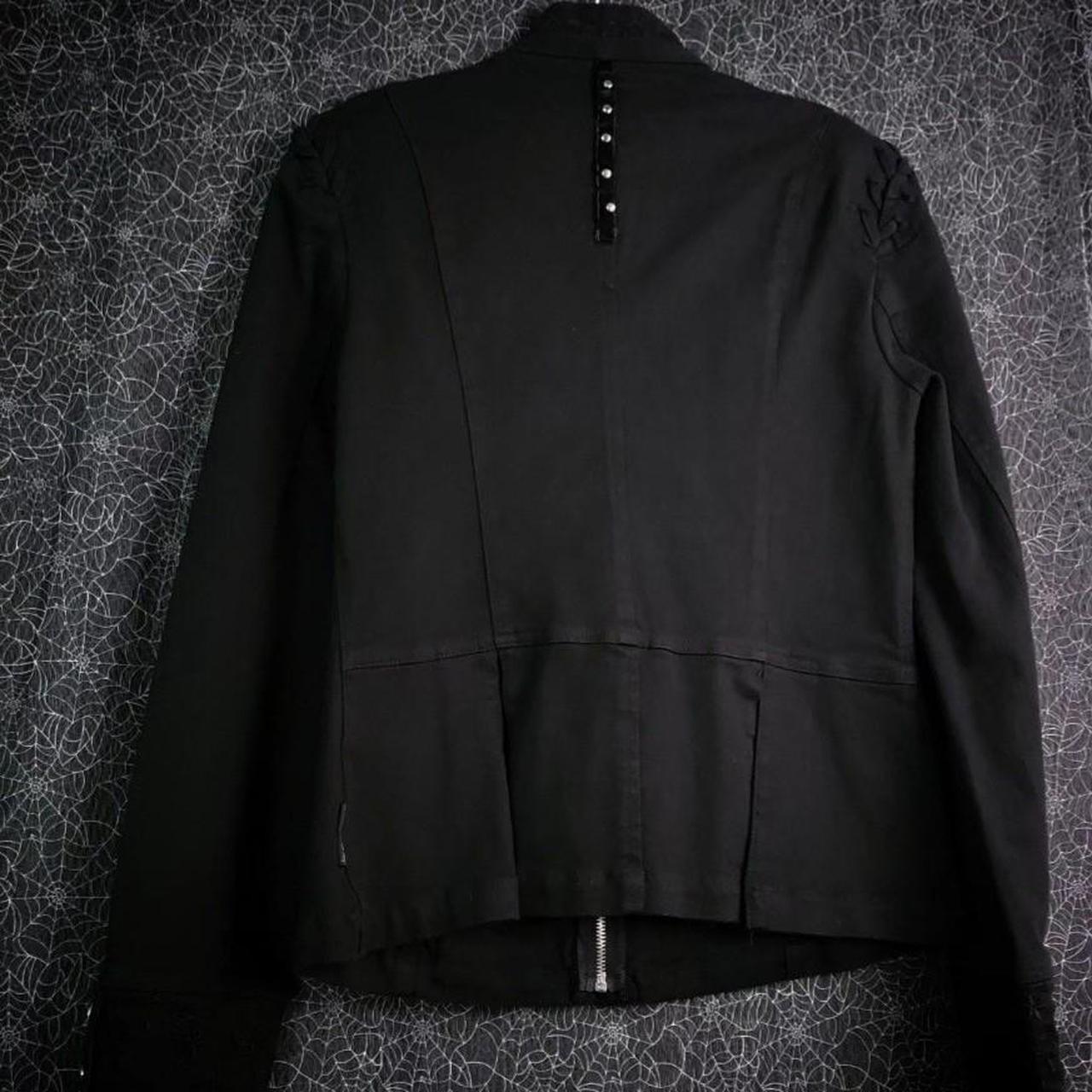Tripp NYC Velvet & Lace Black Gothic Deniem Jacket... - Depop