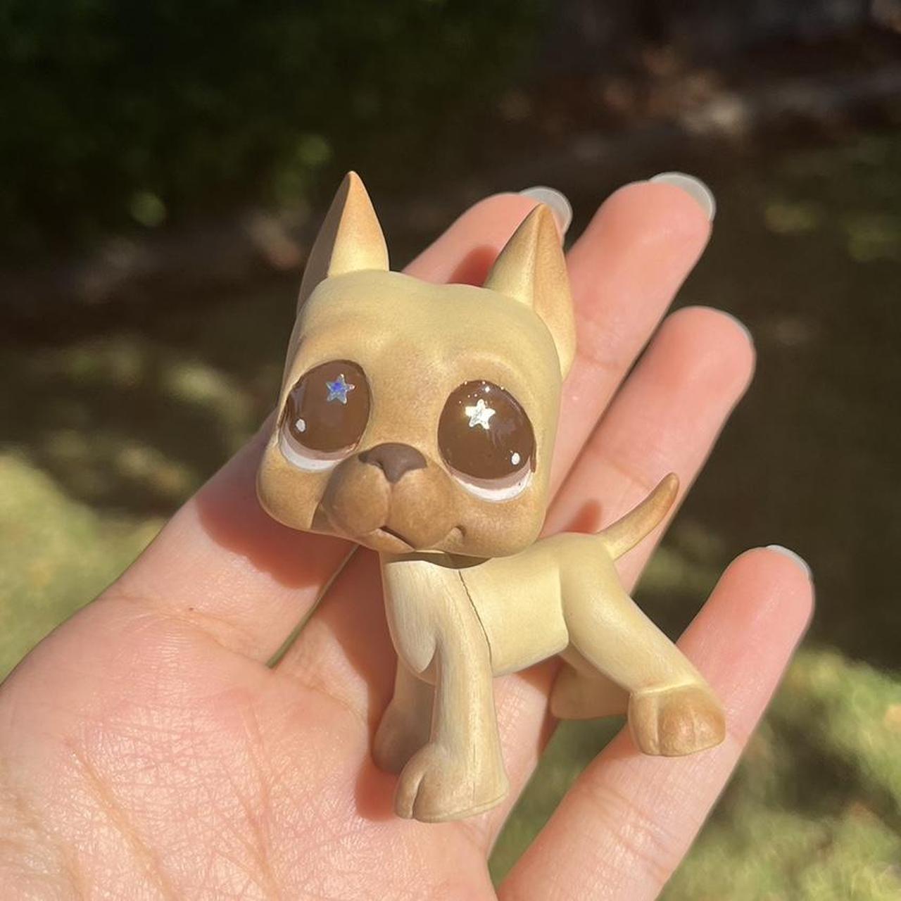 LPS Cream and Brown Great Dane This pup is a tan... - Depop