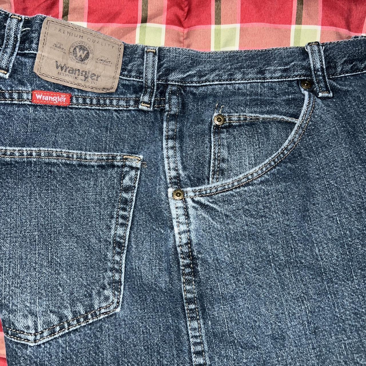 Wrangler blue jeans Some fading Size 36x30... | Depop