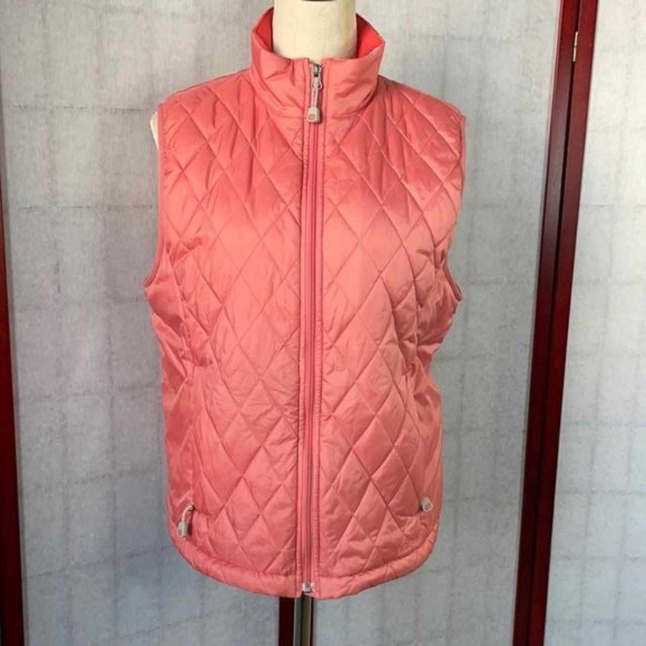 Beautiful light pink colored puffer vest with zipper... - Depop