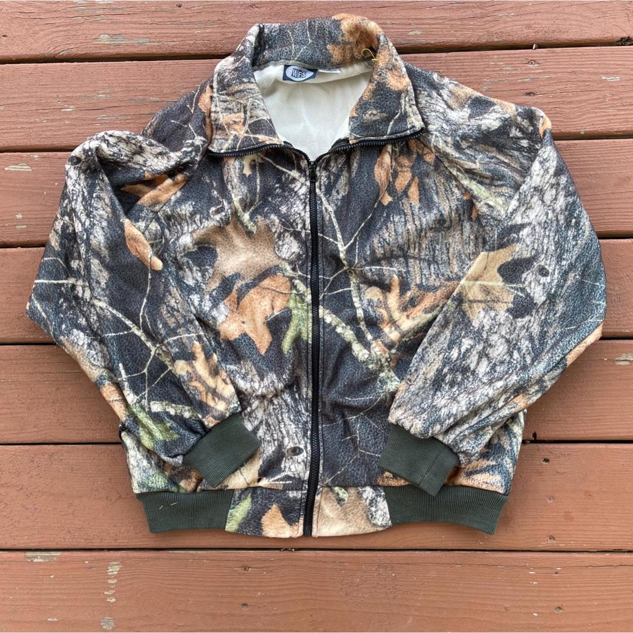 Vintage Camo Zip Up Jacket! Crazy camo design, in... - Depop