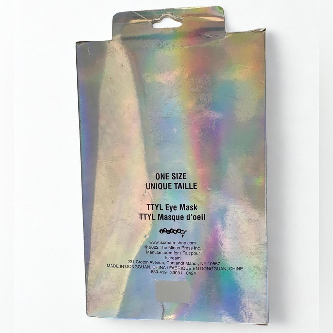 iScream TTYL Satin-Lined Eye Mask – Pink Plush Sleep... | Depop