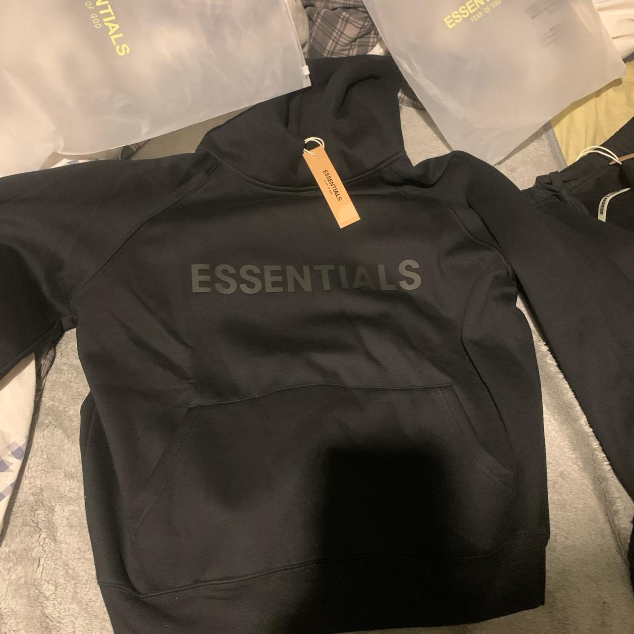 Small men’s FOG essentials black tracksuit Brand... - Depop