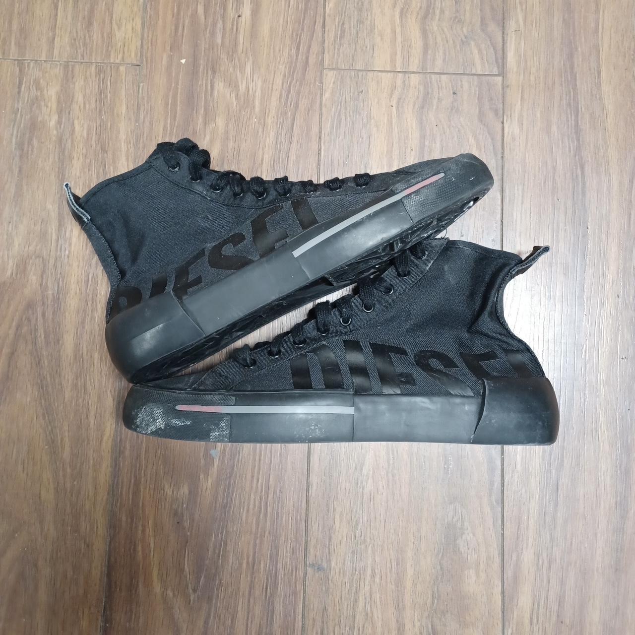 Diesel Canvas Trainer Black UK8.5 Mid Mens 93243... - Depop
