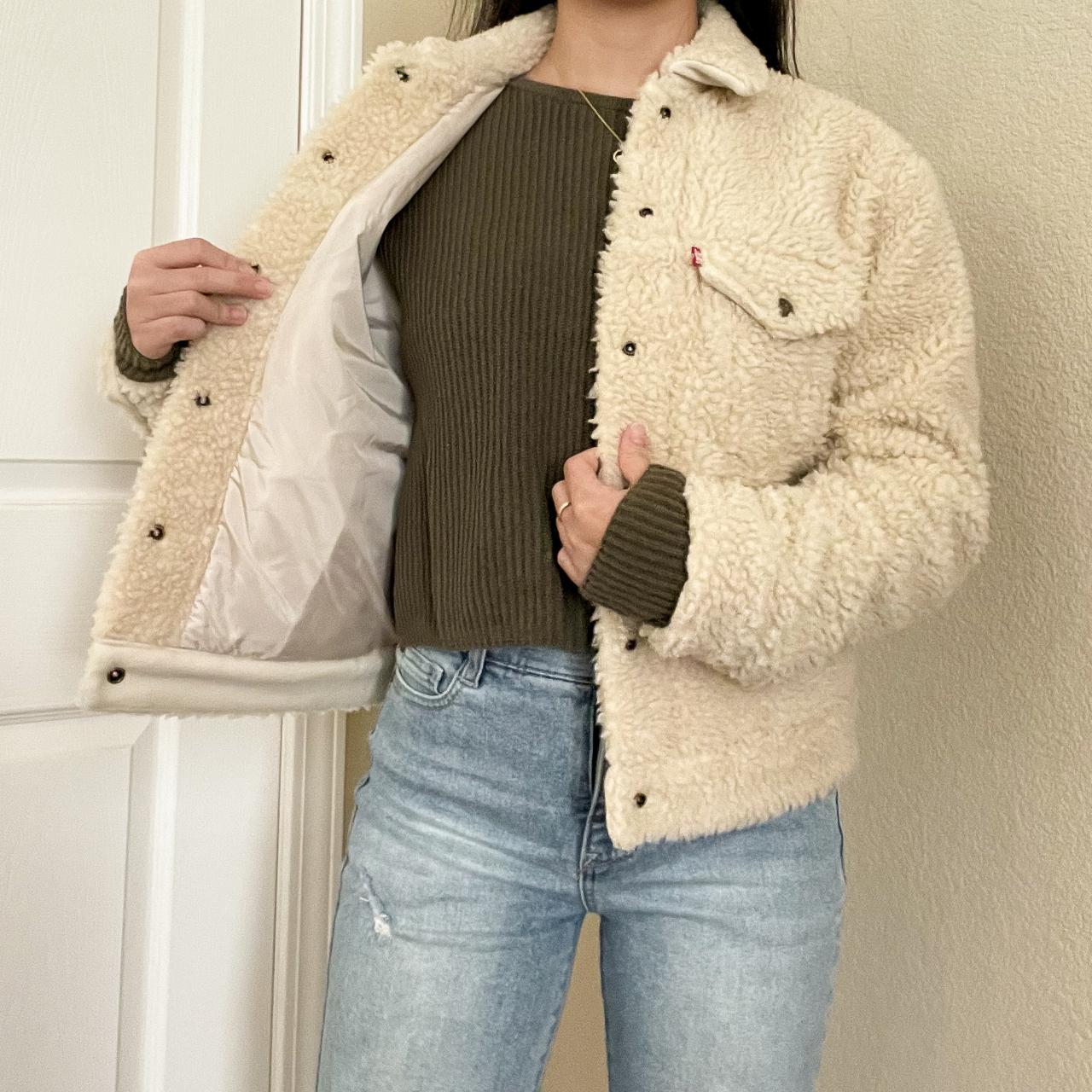 EVERYTHING MUST GO SALE Tan/cream teddy jacket,... - Depop