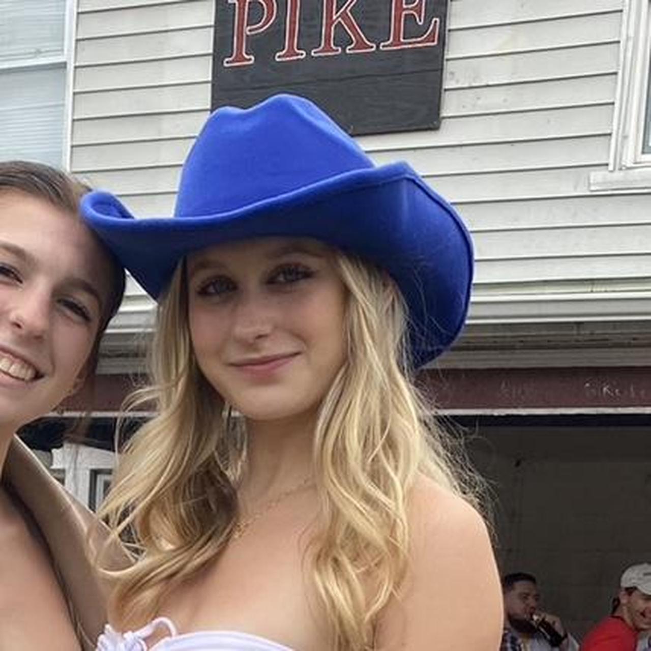 blue cowboy hat - Depop