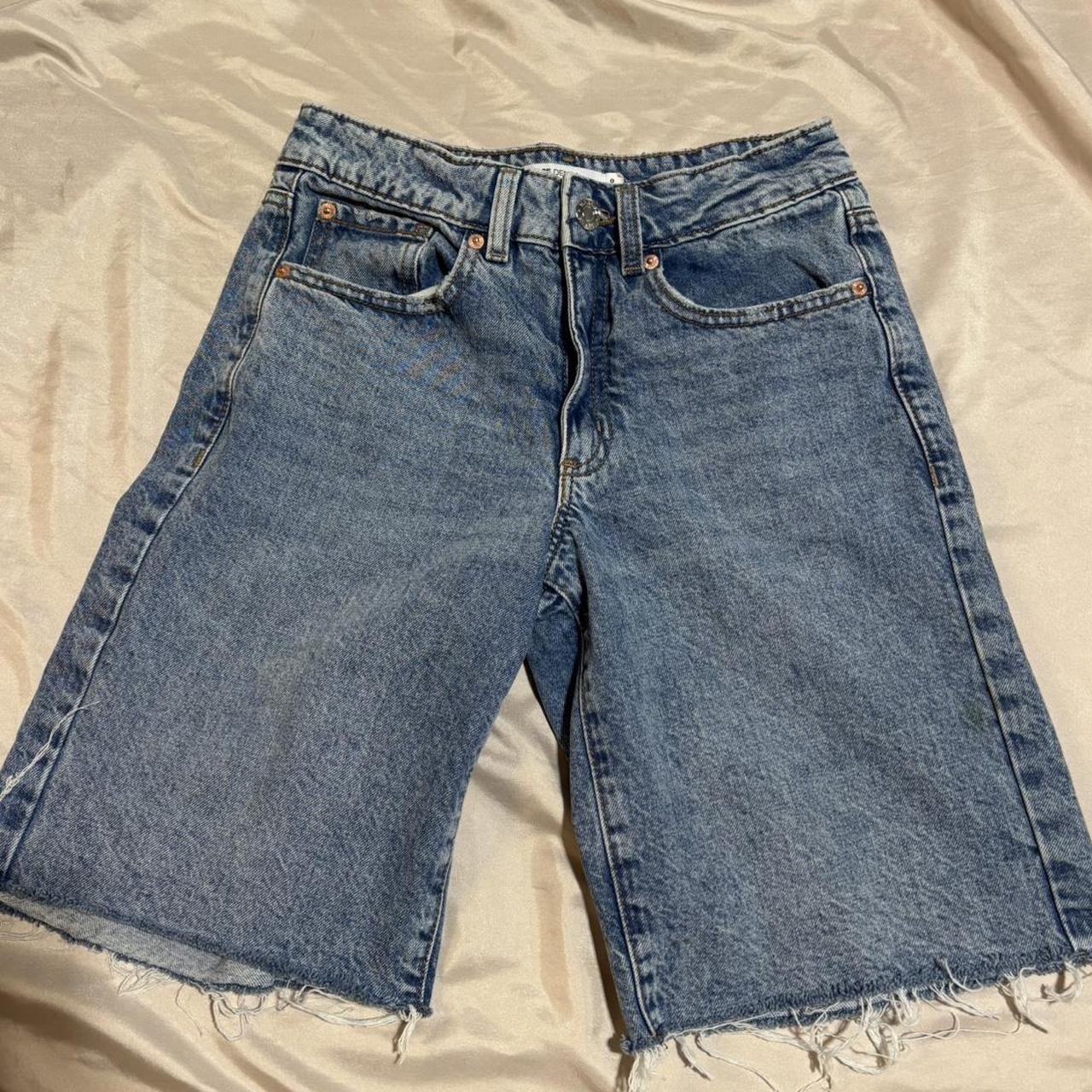 Garage denim jorts hardly worn #denim #jorts... | Depop