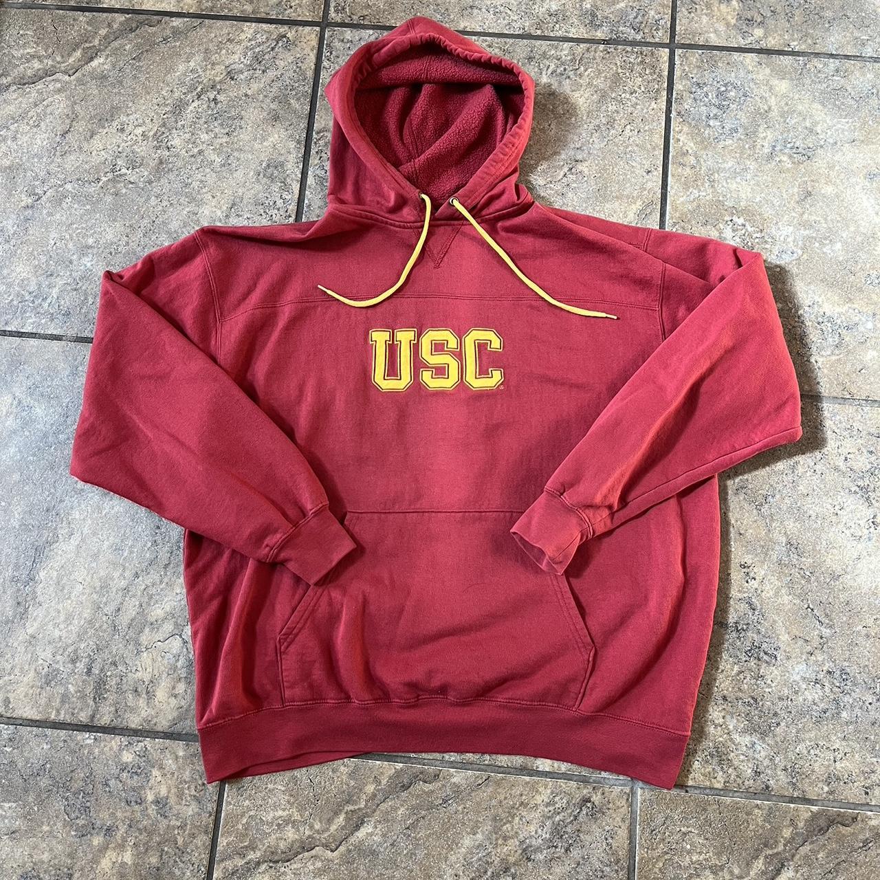 Vintage 90s Lee Sport USC Hoodie Ripped tag fits... - Depop