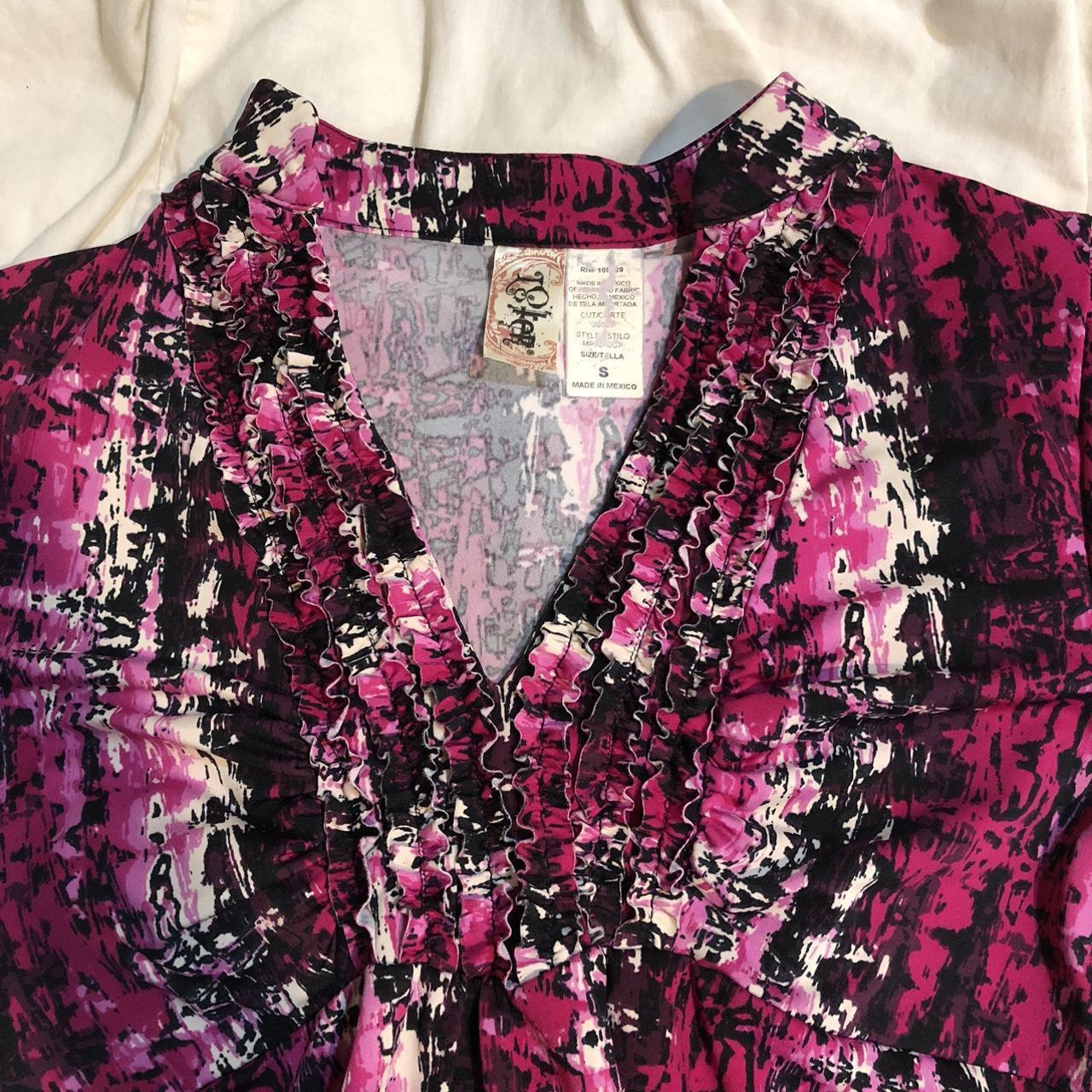 2000s Blouse - cinch at the waist - size S - Depop