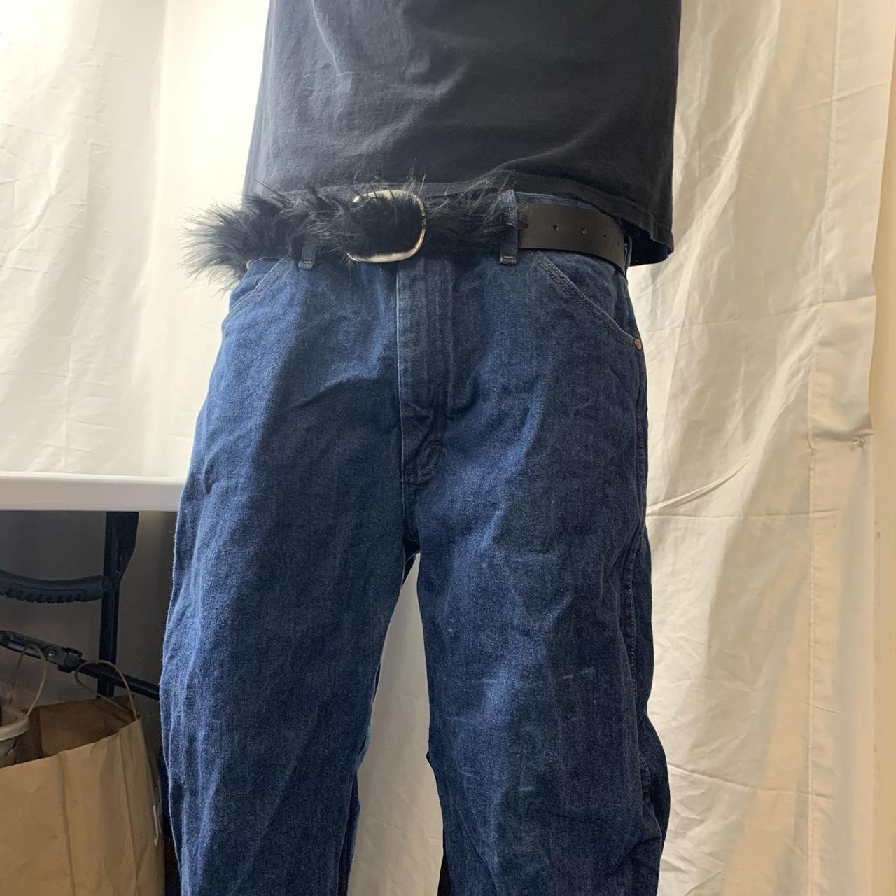 Half and Half Fur belt Faux Fur belt made by me Fits... - Depop