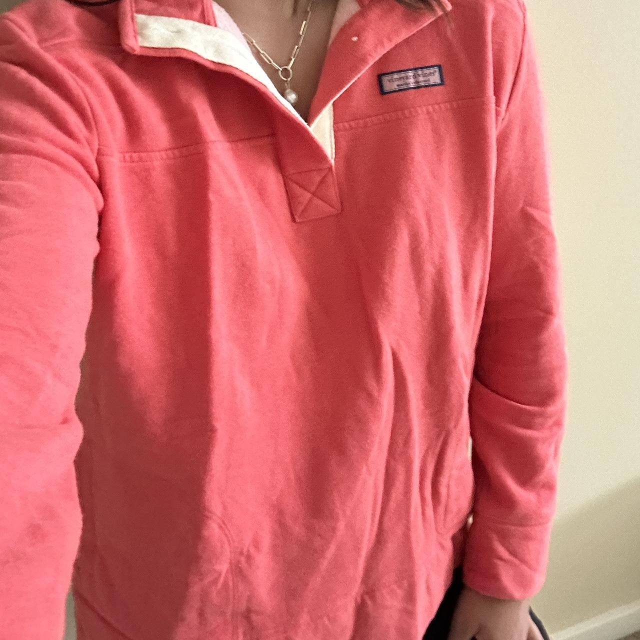 Vineyard vines women pink crewneck size medium cotton - Depop
