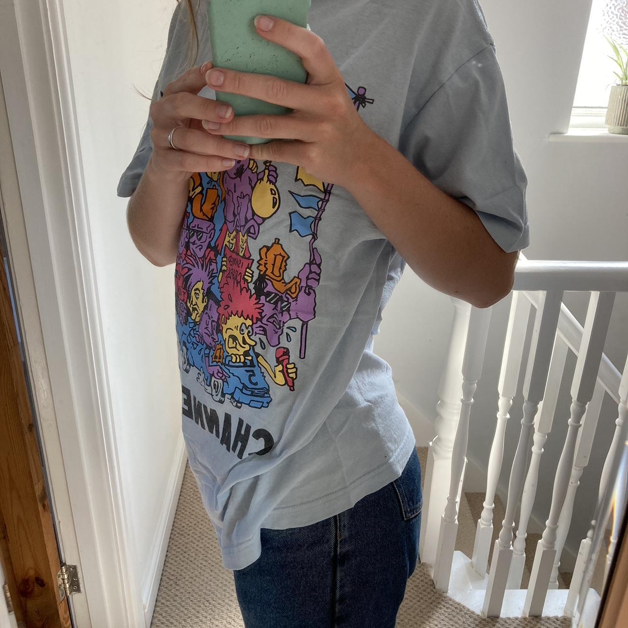 Light blue Channel 5 T-shirt 📏 Size L 👌🏽 Good... - Depop