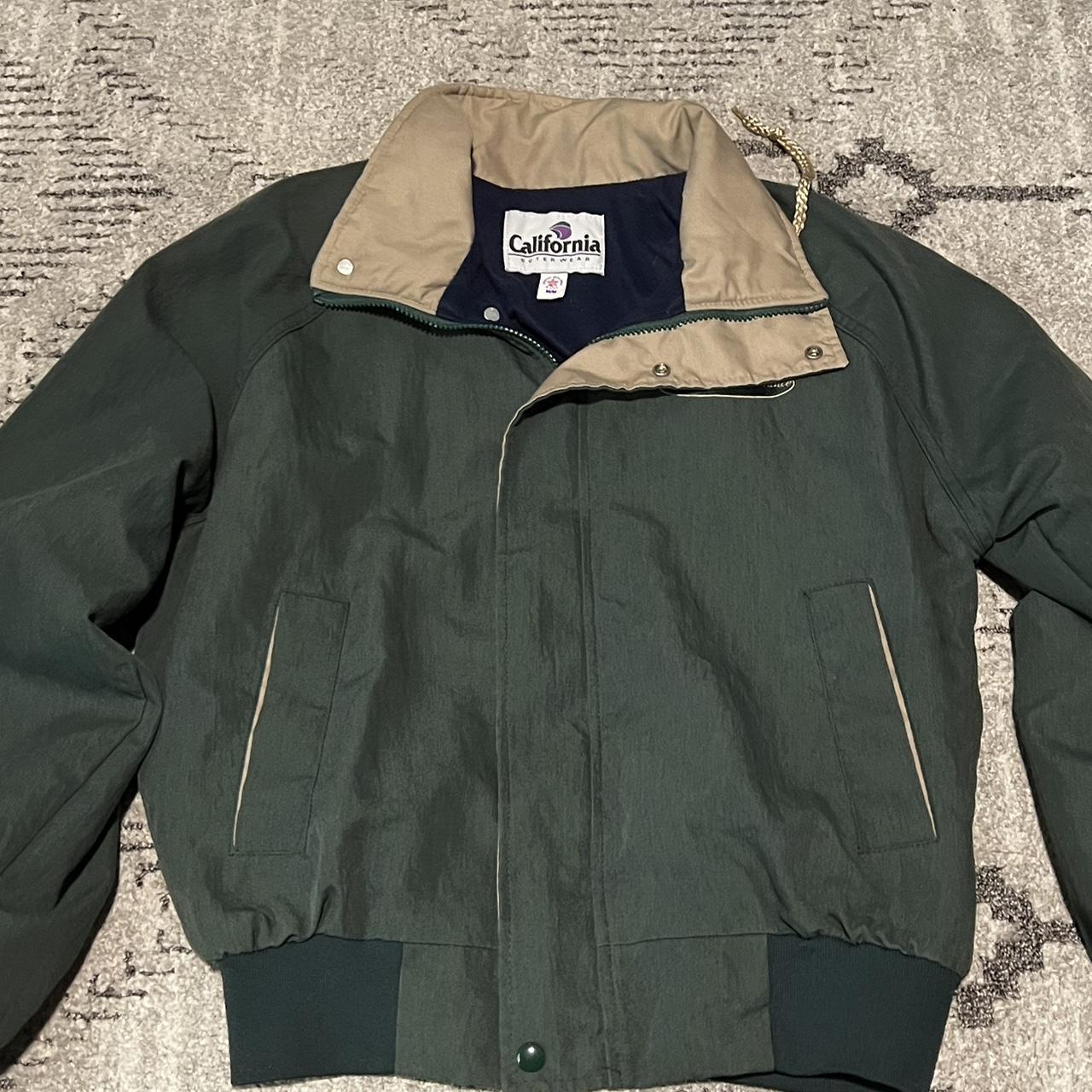 Vintage Green California Outerwear Jacket Size:... - Depop