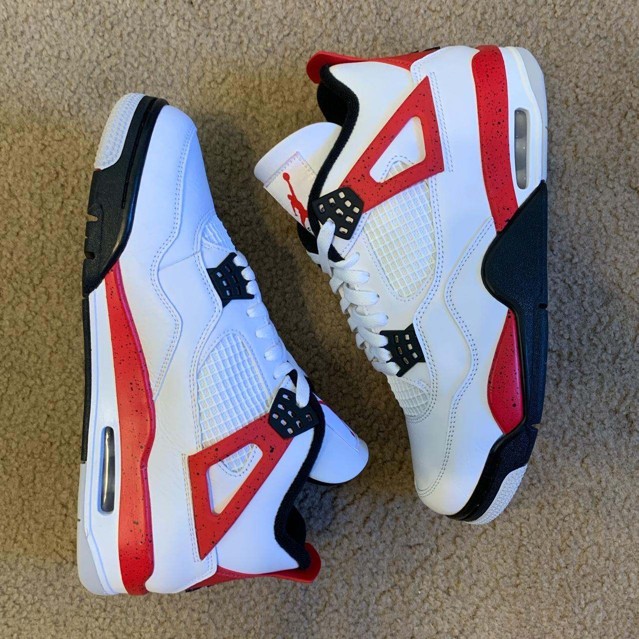 Jordan Retro 4 Red Cement Size 10. Tried On In... - Depop