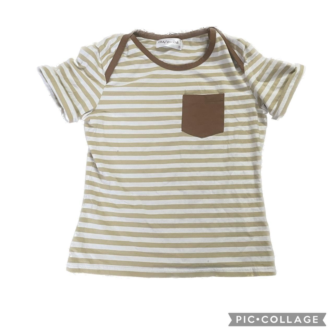 I have a size small striped T-shirt, originally... - Depop