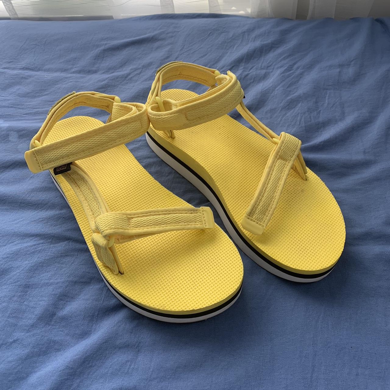 Teva Women's Yellow Sandals | Depop