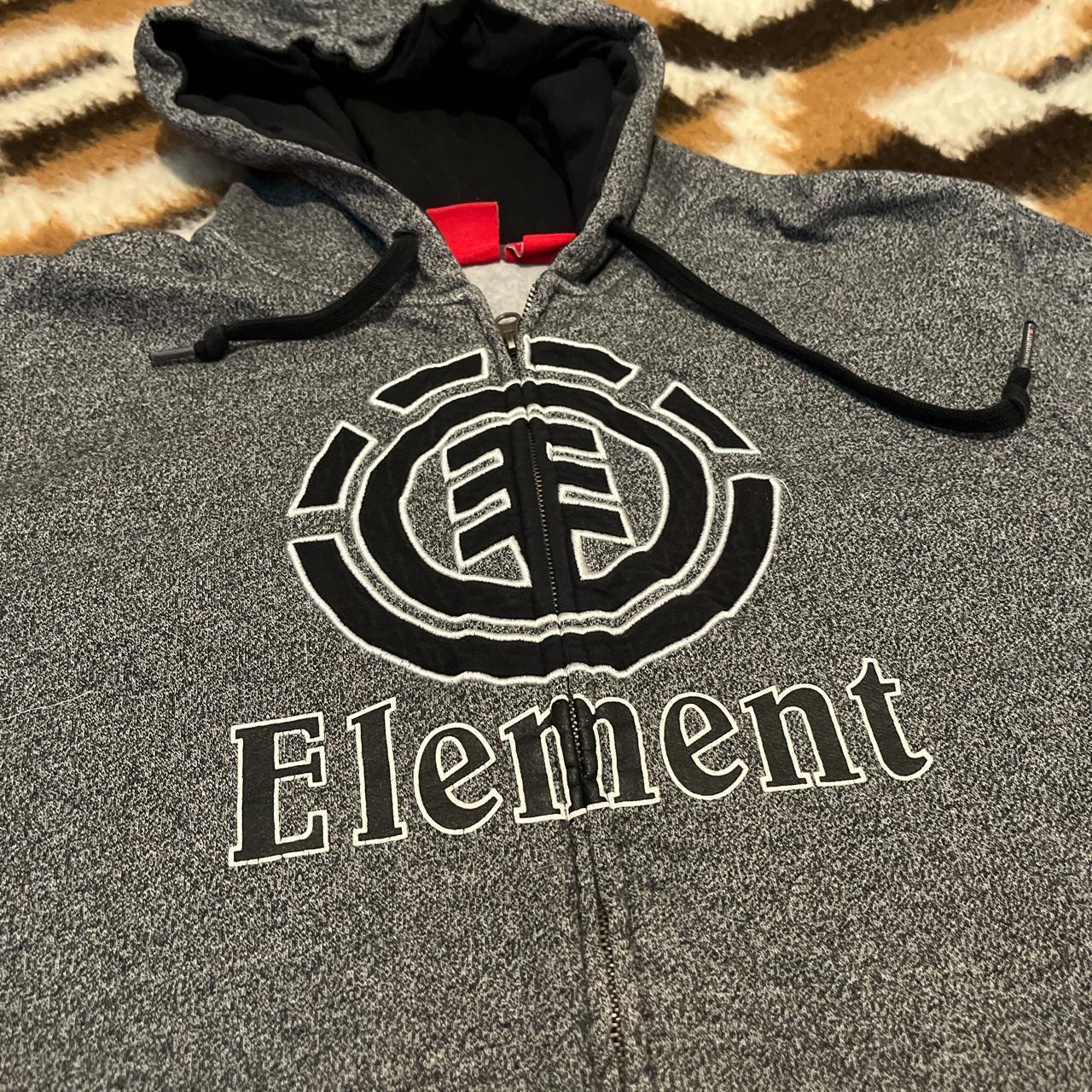 Element Men's Grey and Silver Hoodie | Depop